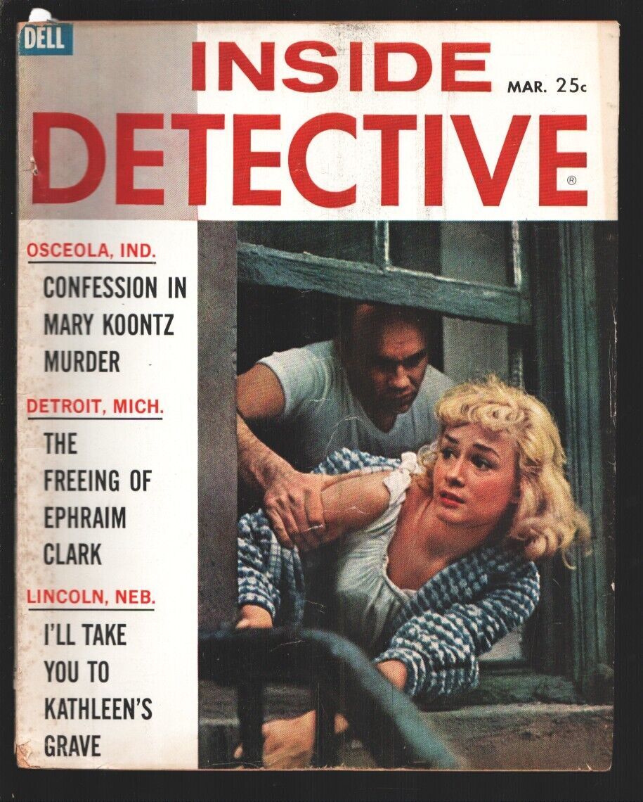 Inside Detective 3/1962-Horror cover-"Murder in the Jail House"-crime ...