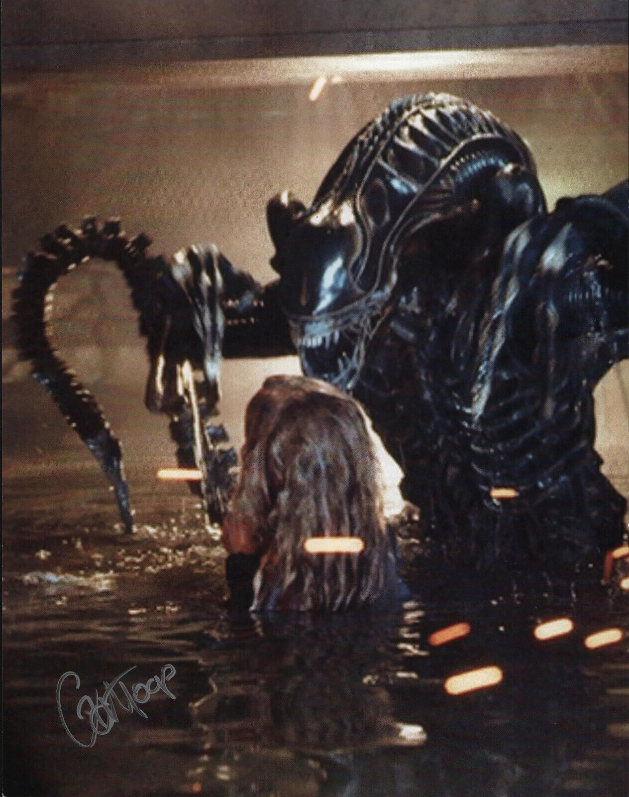 Aliens Film Iconic Water Scene Print - Signed by Alien Actor Carl Toop ...
