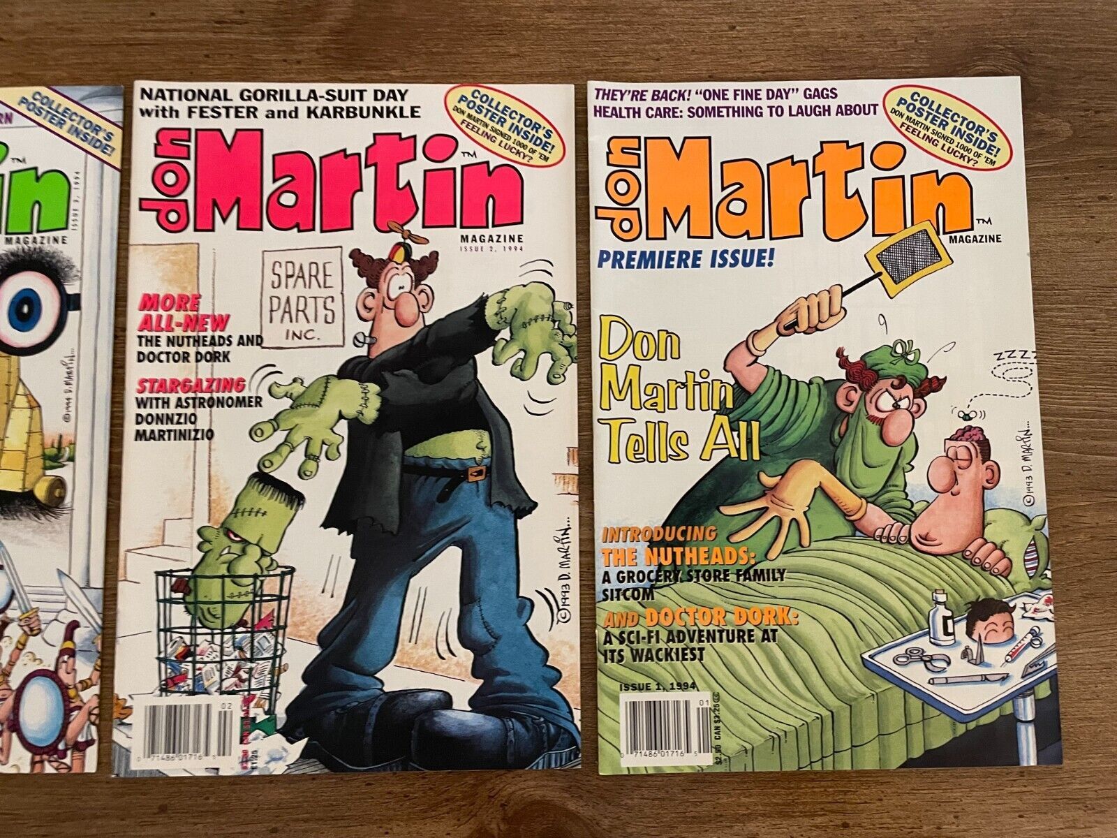 Lot Of 3 Don Martin Magazine Comic Books # 1 2 3 1993 Doctor Dork MAD ...