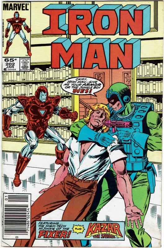 Iron Man #202 (1968 v1) Newssstand Ka-Zar Shanna the She-Devil VF ...