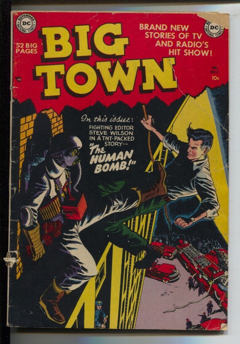 Big Town #2 1951-DC-Human Bomb cover & story-Johnny Law appears-Dan Barry art... | Comic Books ...