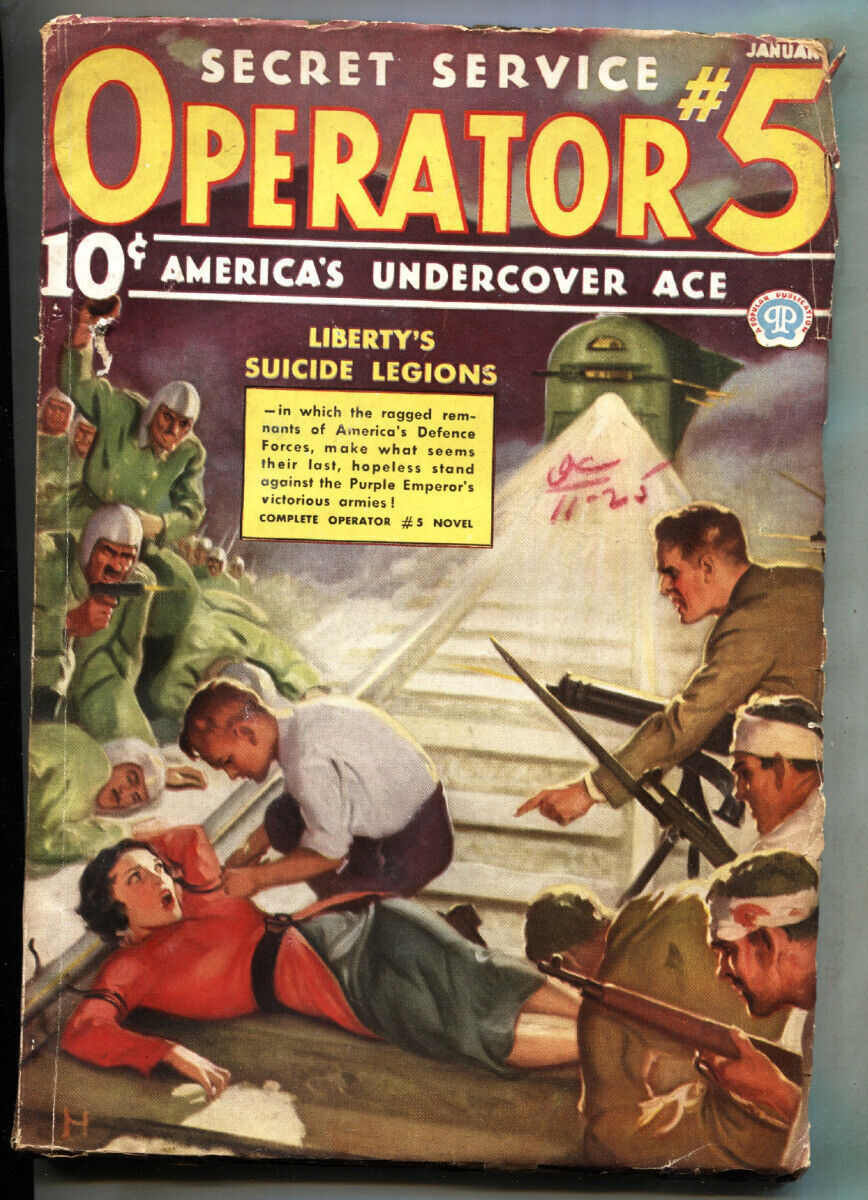 PULP: OPERATOR #5 1/1937 // POPULAR // Purple Empire // Rare Pulp ...