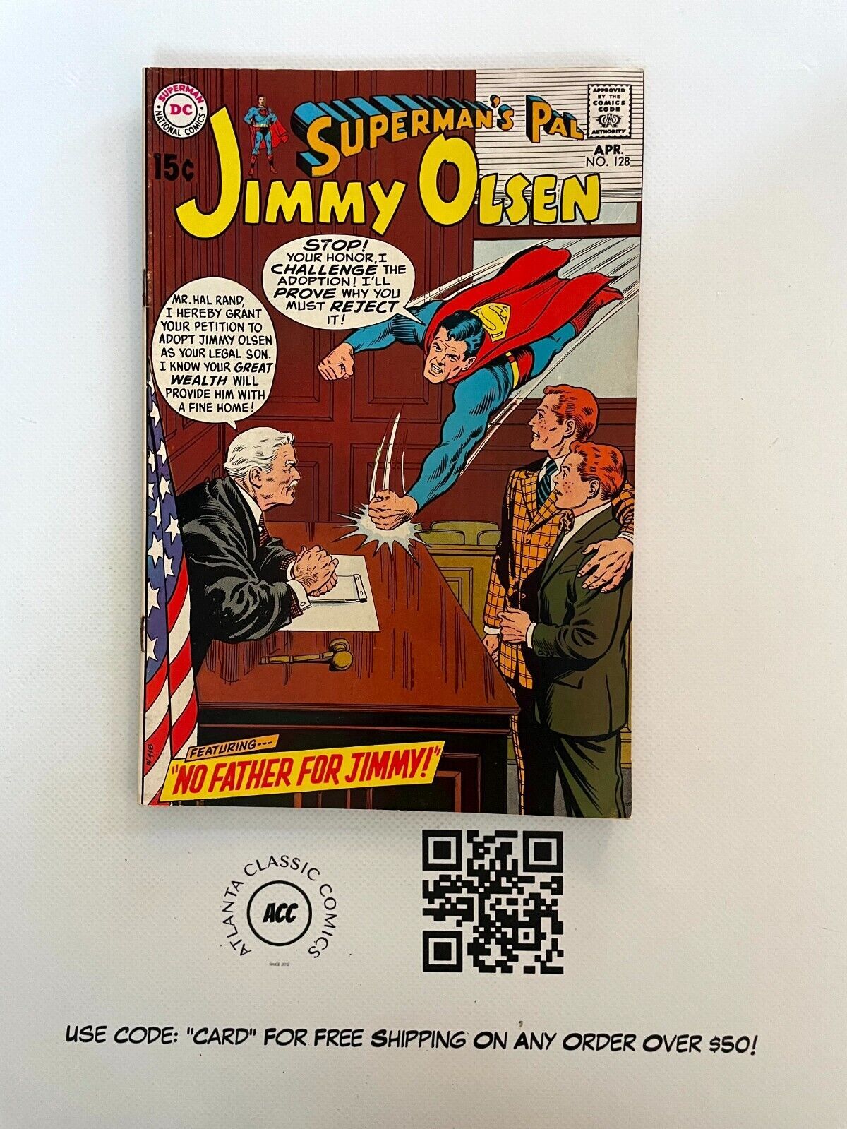 Superman's Pal Jimmy Olsen # 128 VF DC Silver Age Comic Book Batman 16 ...