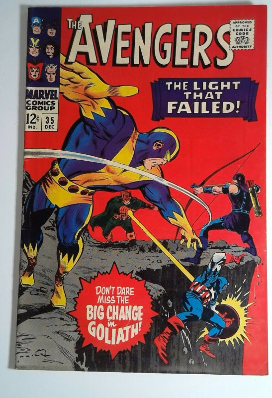 The Avengers #35 (1966) Marvel 5.0 VG/FN Comic Goliath Hawkeye Captain ...