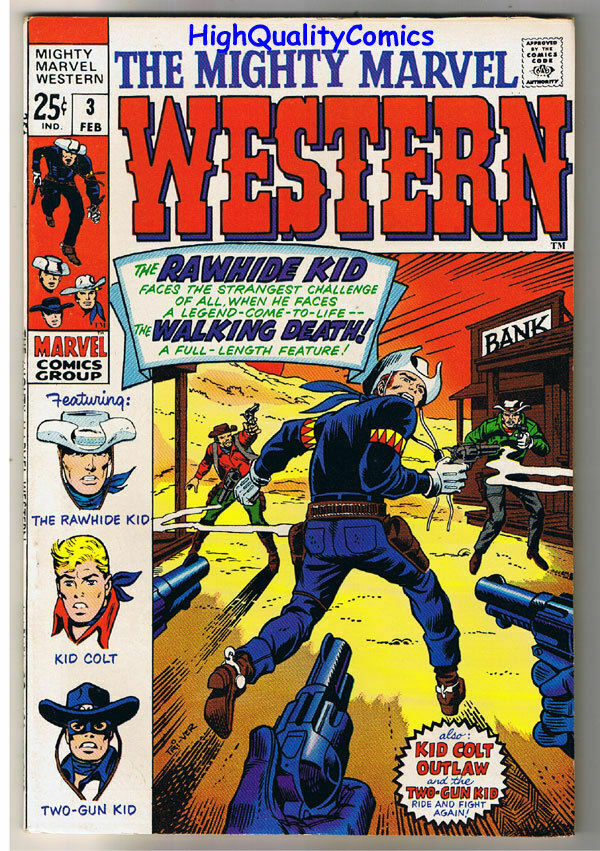MIGHTY MARVEL WESTERN #3, VF/NM, Rawhide Kid, Colt, 1968, more in store ...