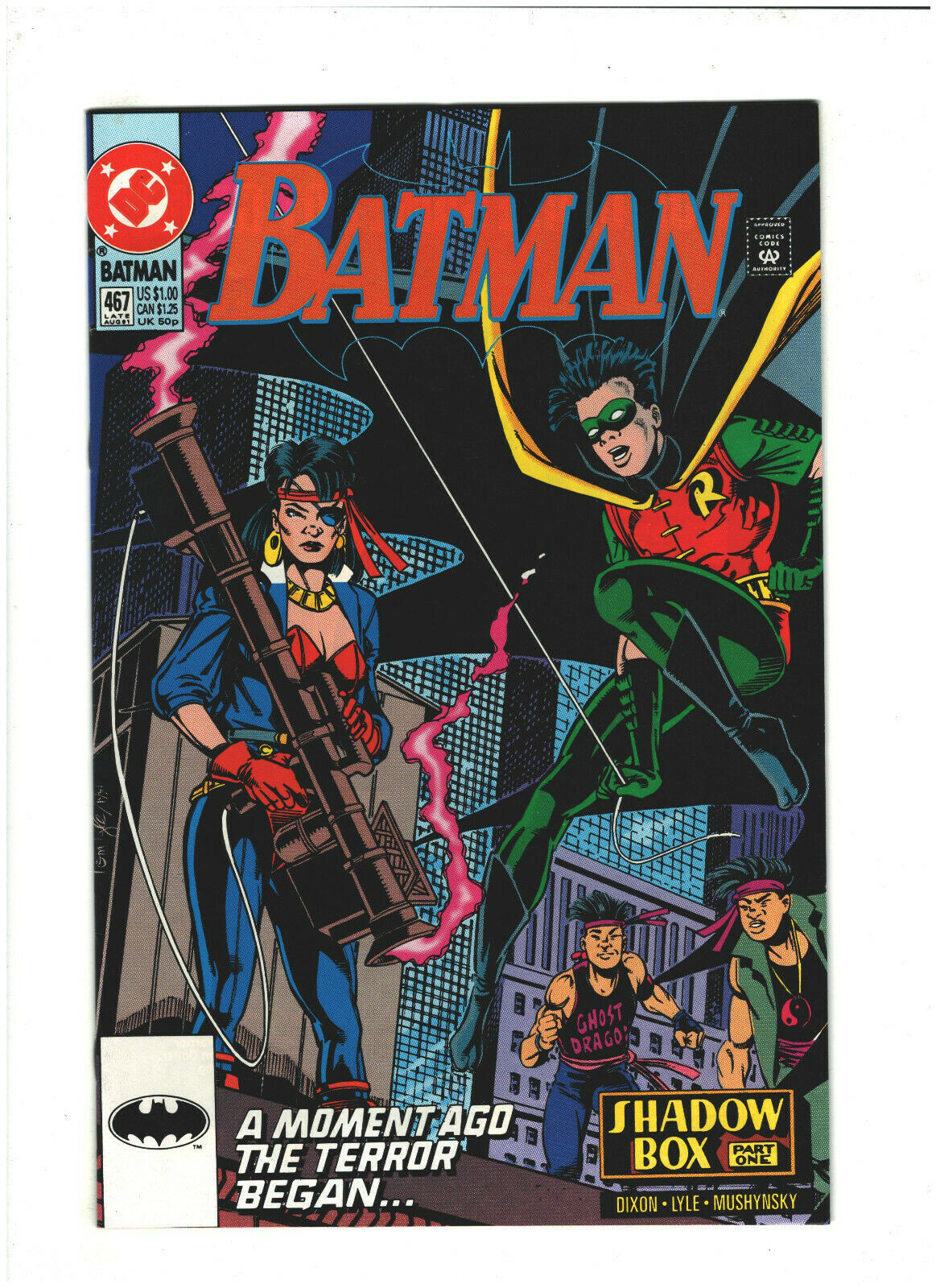 Batman #467 NM- 9.2 DC Comics 1991 Robin Shadow Box pt.1 King Snake ...