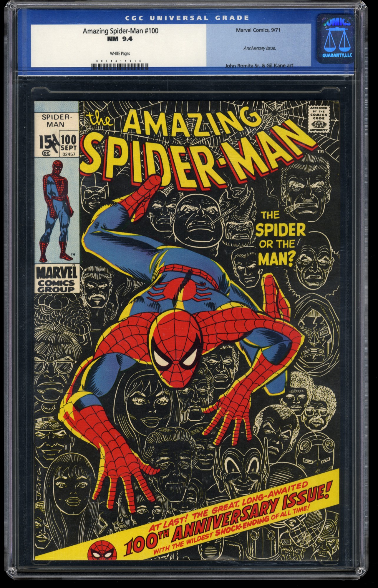 Amazing Spider-Man #100 CGC NM 9.4 White Pages Perfect Wrap Old Label ...