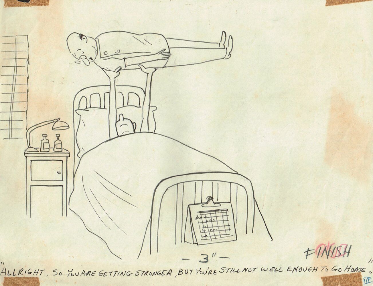 Hospital Patient Lifting Doctor Gag art by Elmer Atkins | Comic ...