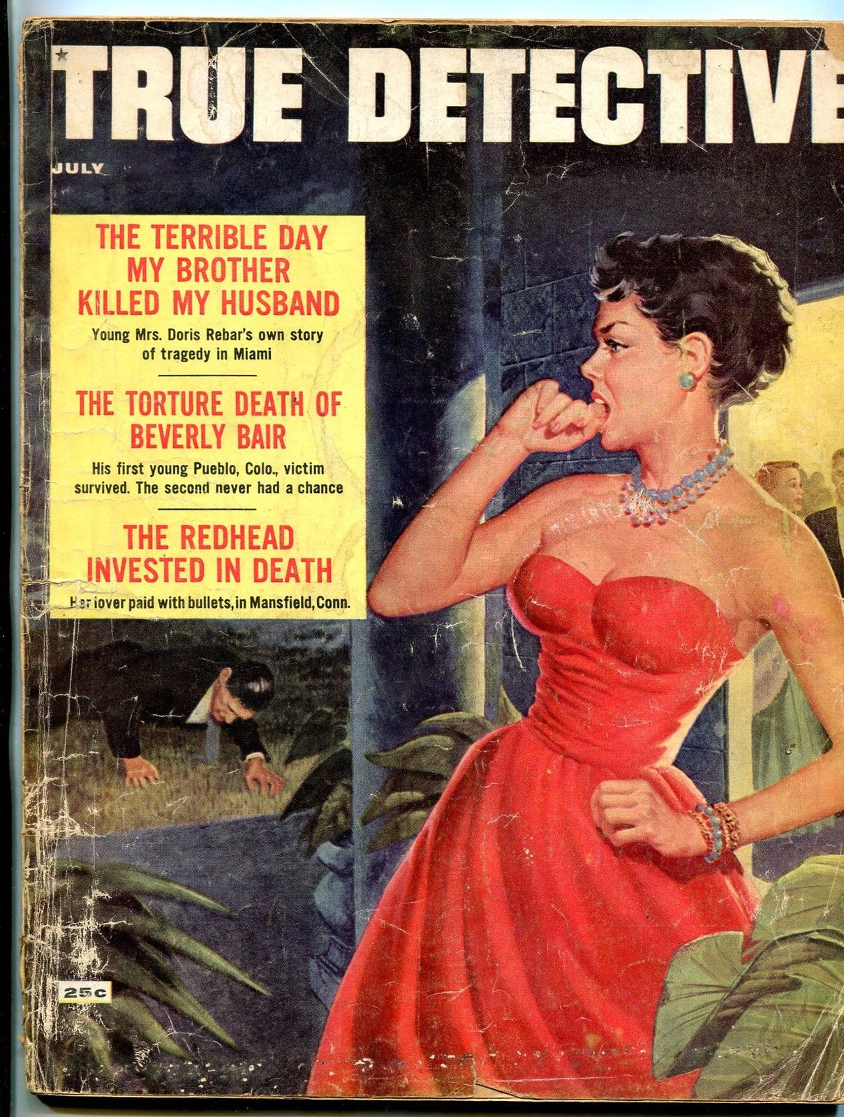 True Detective Magazine July 1958- Beverly Bair- Crime exploitation F/G ...