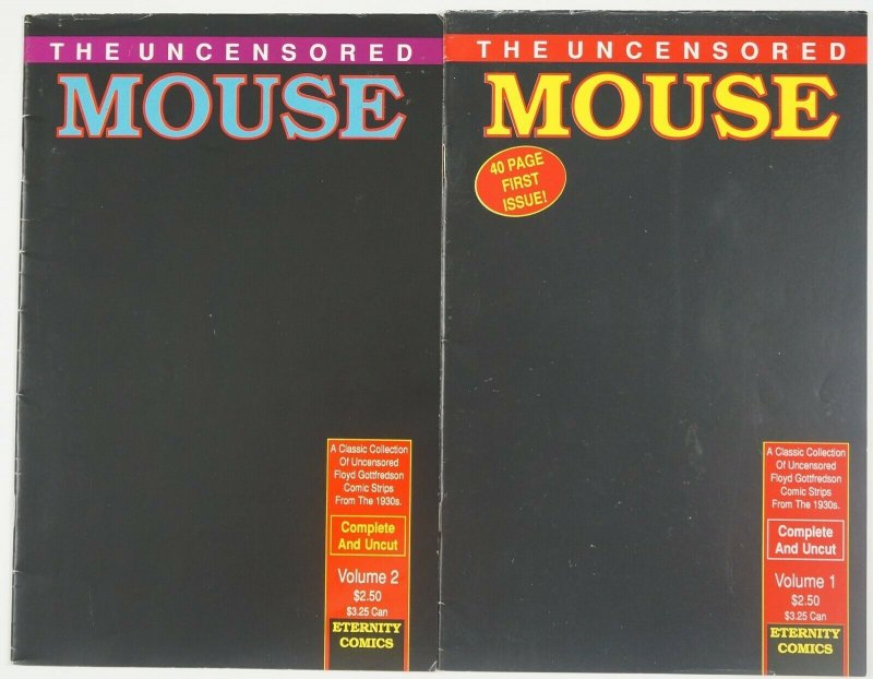 Uncensored Mouse #1-2 VG/FN complete series disney's banned mickey ...
