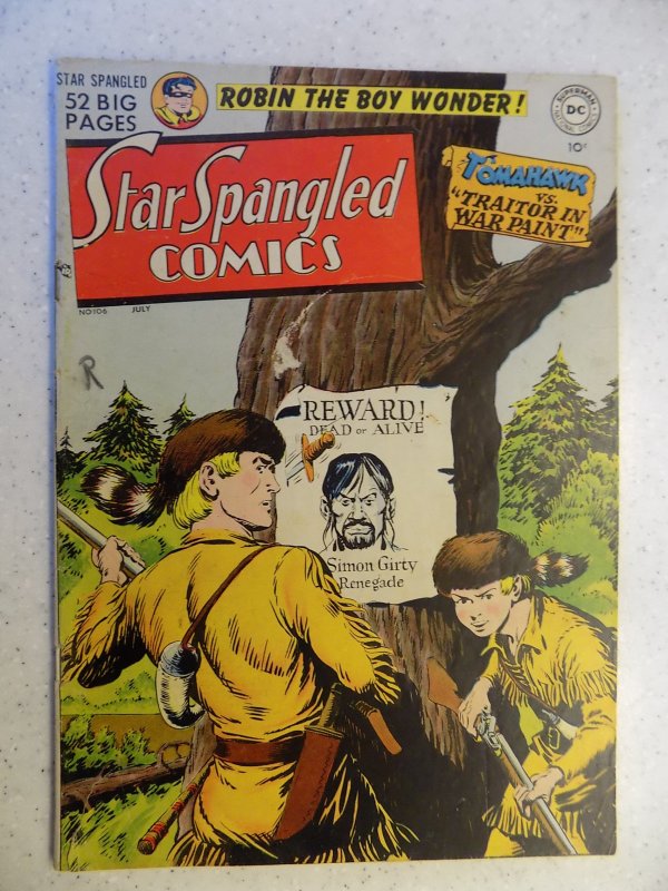 Star Spangled Comics # 106 DC Golden Tomahawk Robin Action Adventure TV ...
