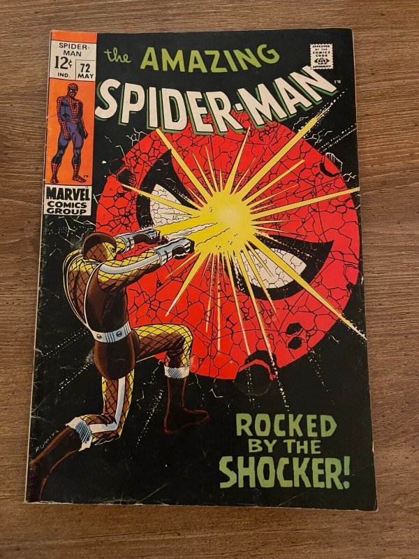 Amazing Spider-Man # 72 FN Marvel Comic Book Shocker Avengers Hulk Thor ...