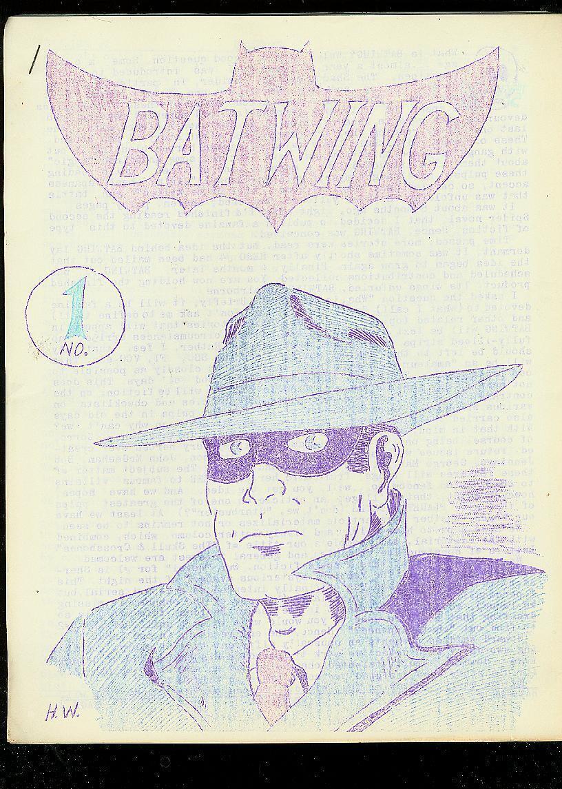 Batwing -#1-Rare Pulp & Comic Fanzine-Spirit Cover-1965 VG | Comic ...