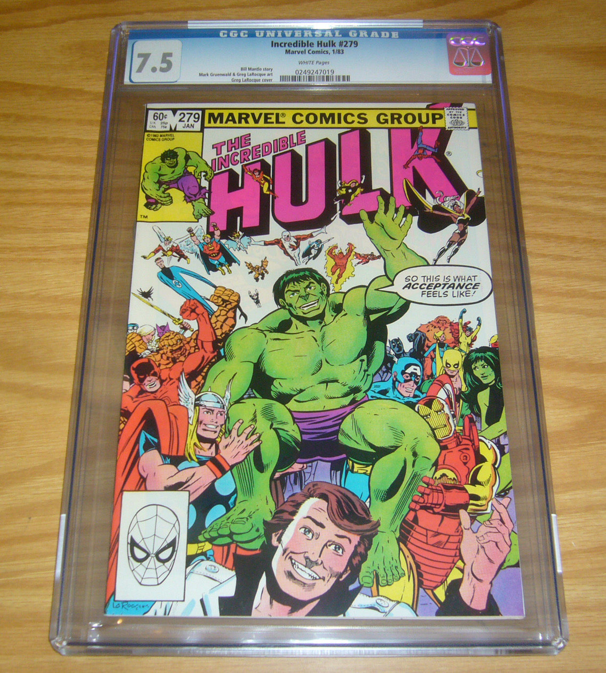 Incredible Hulk #279 CGC 7.5 3rd rocket raccoon - white pages - bill ...