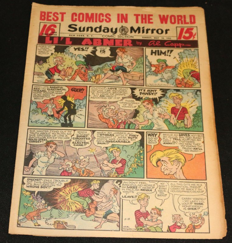 1952 Sunday Mirror Weekly Comic Section May 18th (FN) Superman Lucy ...