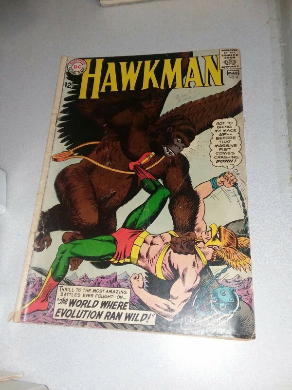 Hawkman #6 dc comics 1965 silver age classic key issue murphy anderson ...