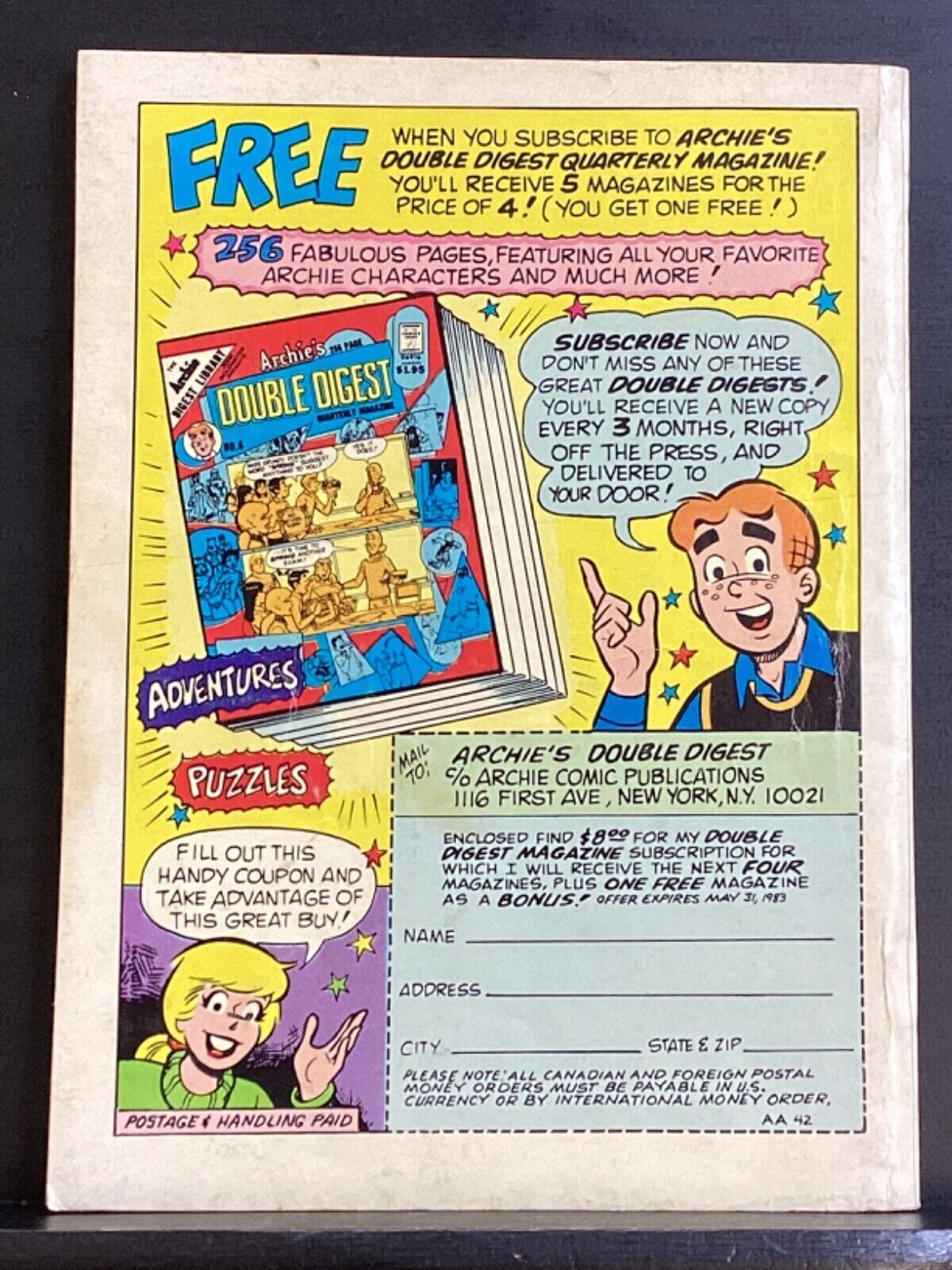 Archie Annual Comics Digest Magazine #42 Fawcett Radio Comics 1983 Dan ...