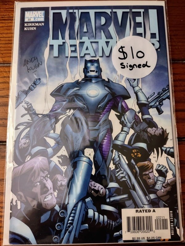 Marvel Team-Up #22 2006 Signed By Andy Kuhn w/COA Luke Cage Spider ...