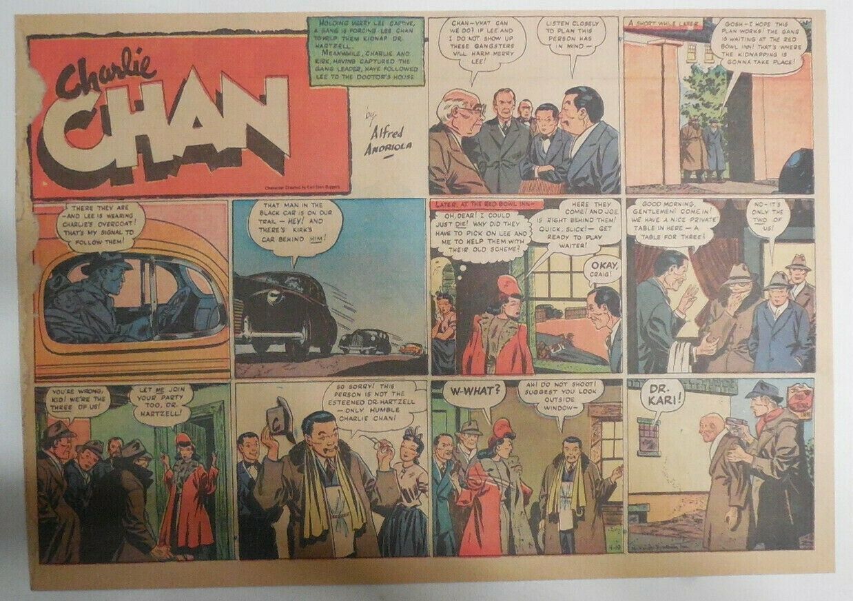 Charlie Chan by Alfred Andriola from 4/19/1942 Half Page Size! 11 x 15 ...