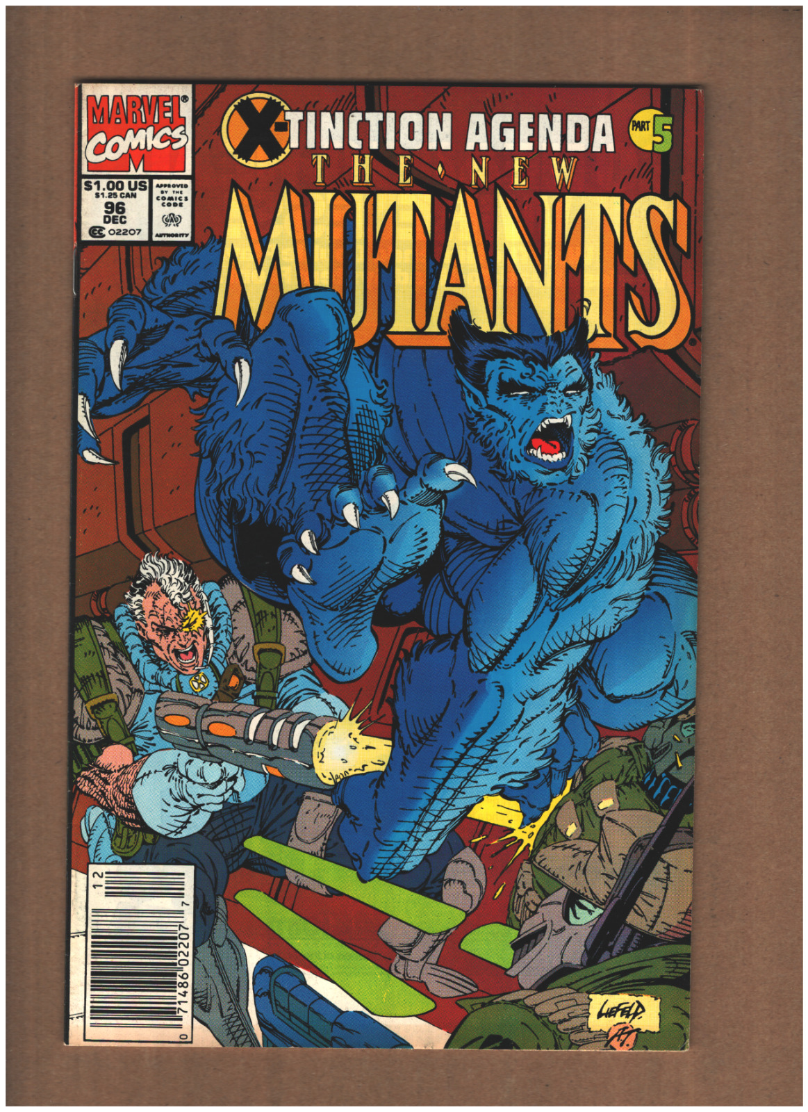 New Mutants #96 Newsstand Marvel Rob Liefeld 1990 X-TINCTION AGENDA VF+ ...