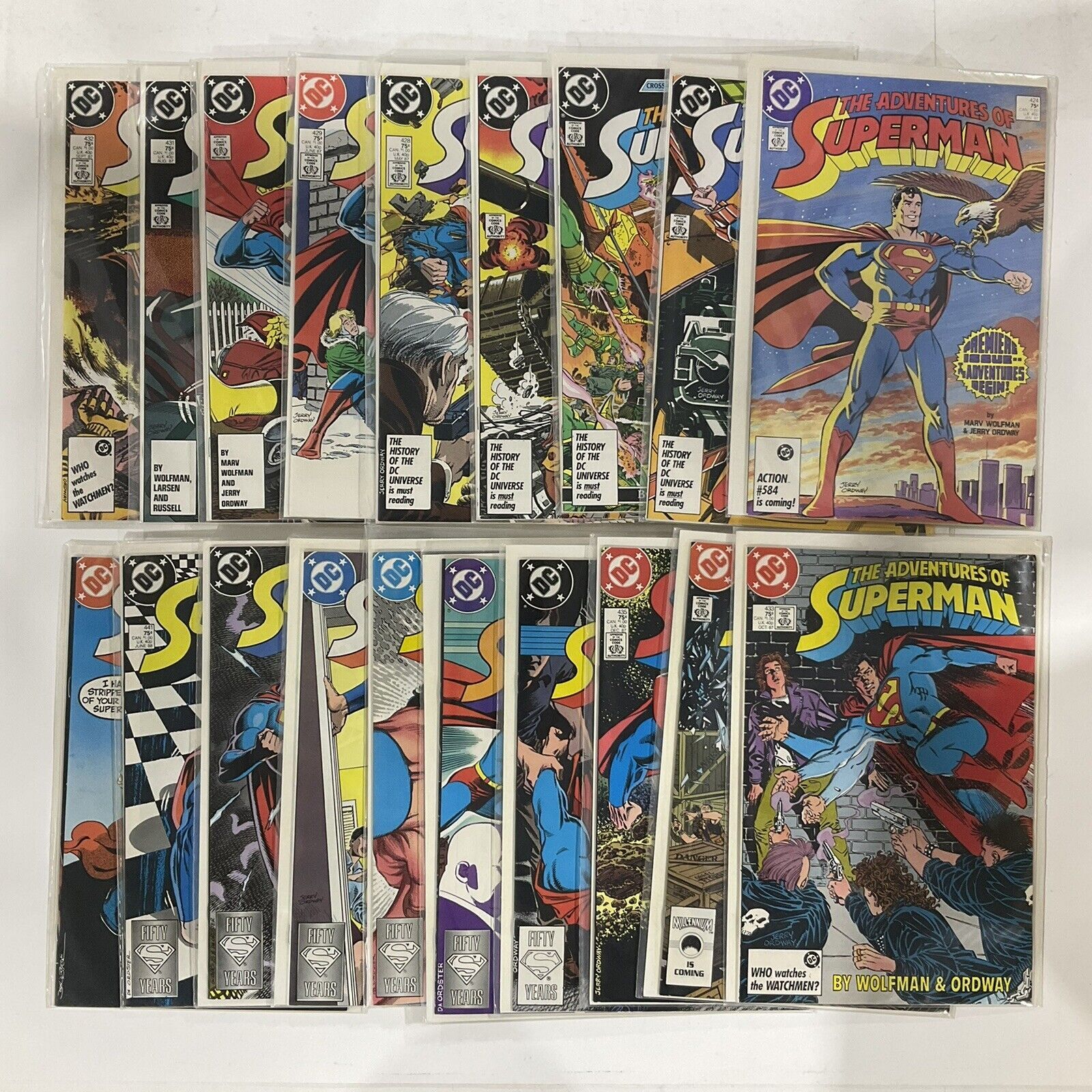 Superman 371-422 Adventures of Superman 424-714 Annuals LOT SET RUN 350 ...