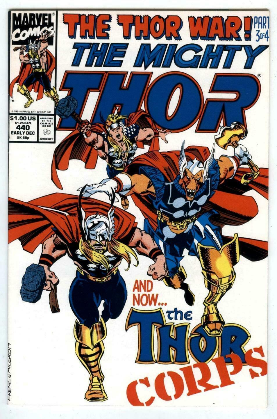 Mighty Thor #440 Dec 1992 1st Appearance of The Thor Corps Beta Ray ...