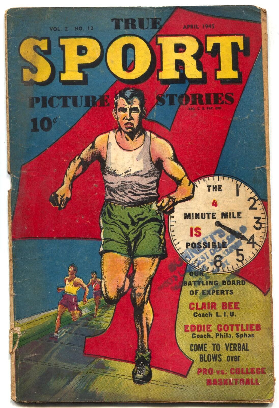True Sport Picture Stories Vol 2 #12 1945- 4 minute mile-Joe Norris ...