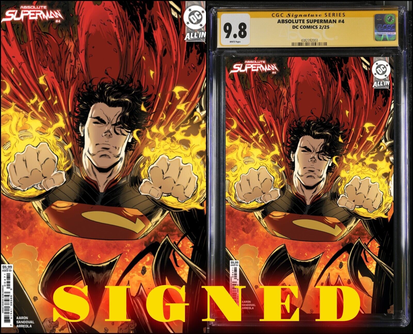 Absolute Superman #4 CGC/RAW Kaare Andrews Variant Signed Presale ...