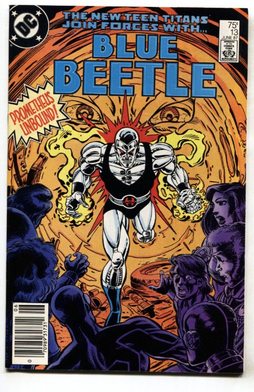 Blue Beetle #13 NEWSSTAND 1985 comic book DC Conrad Carapax becomes the ...