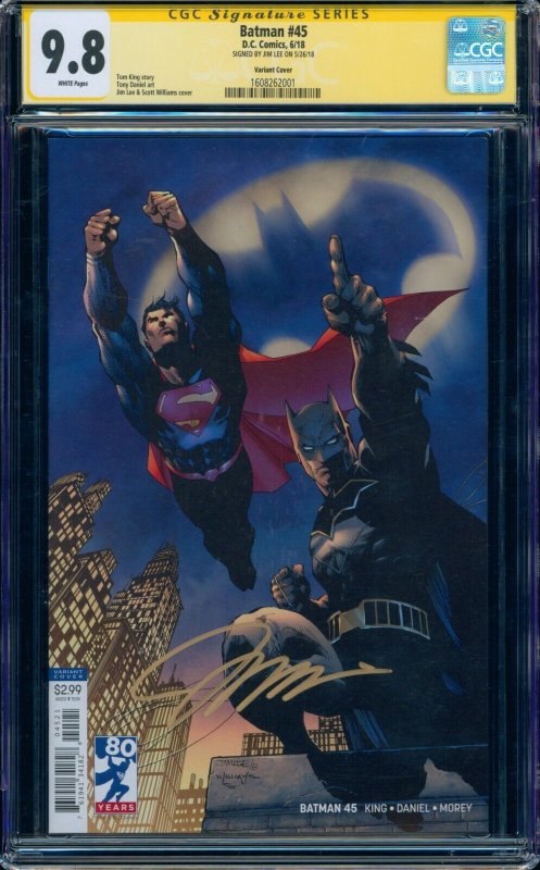 Batman #45 Jim Lee variant CGC SS 9.8 signed by Jim Lee | International ...