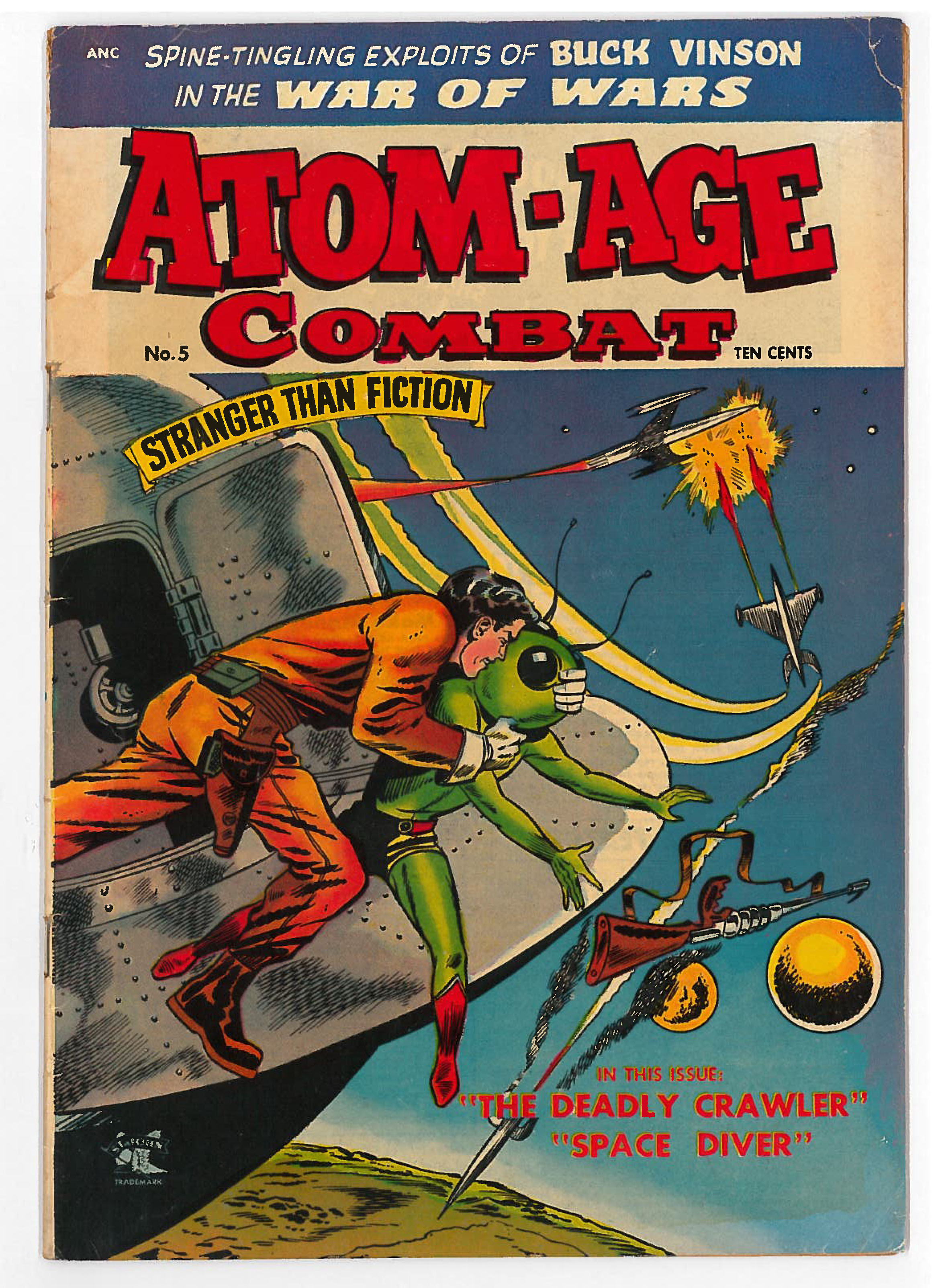 Atom Age Combat (1952 St. John) #5 FN-, Last issue in the series ...