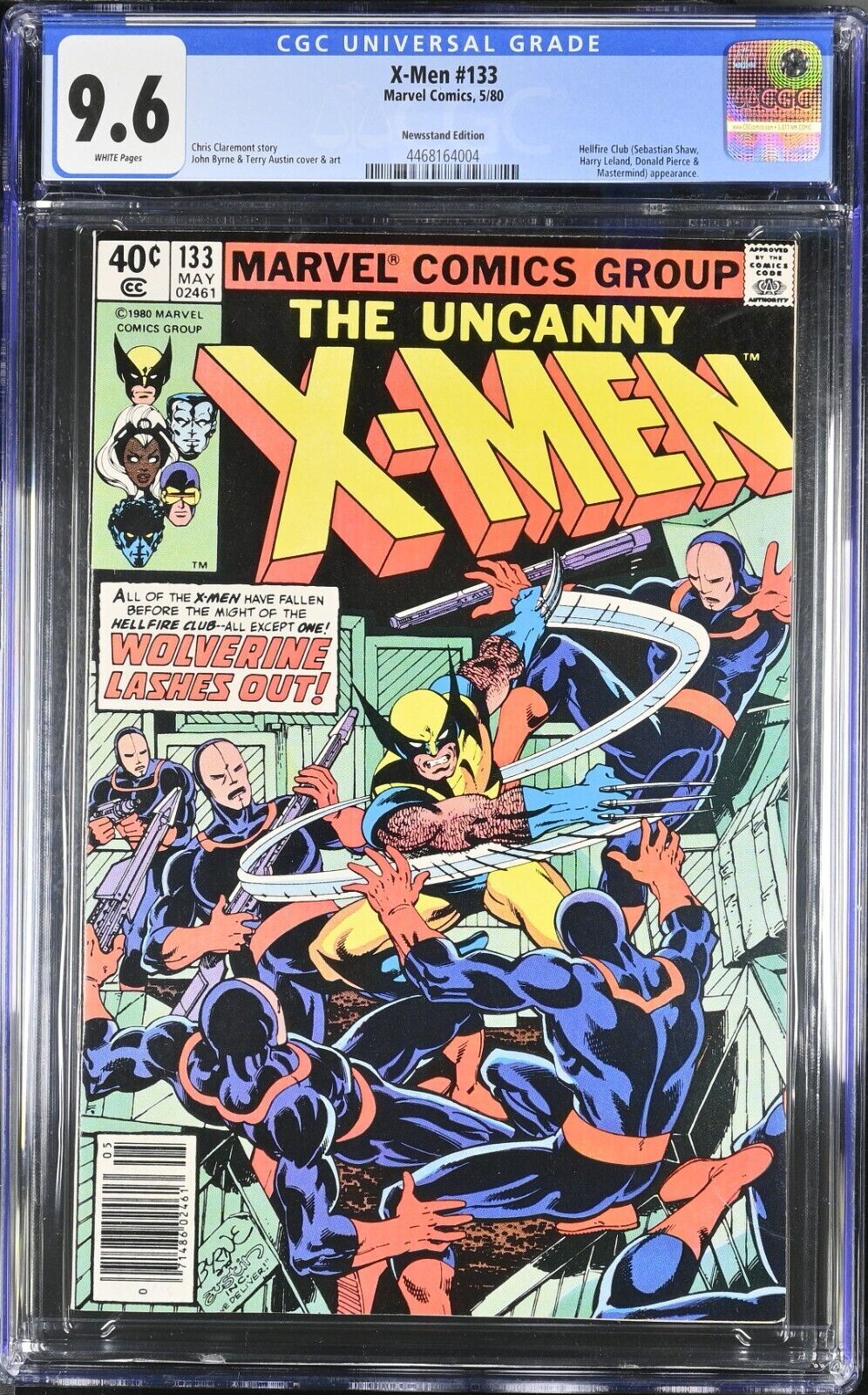 (1980) X-MEN #133 Newsstand Variant CGC 9.6 WP! Solo WOLVERINE Story ...