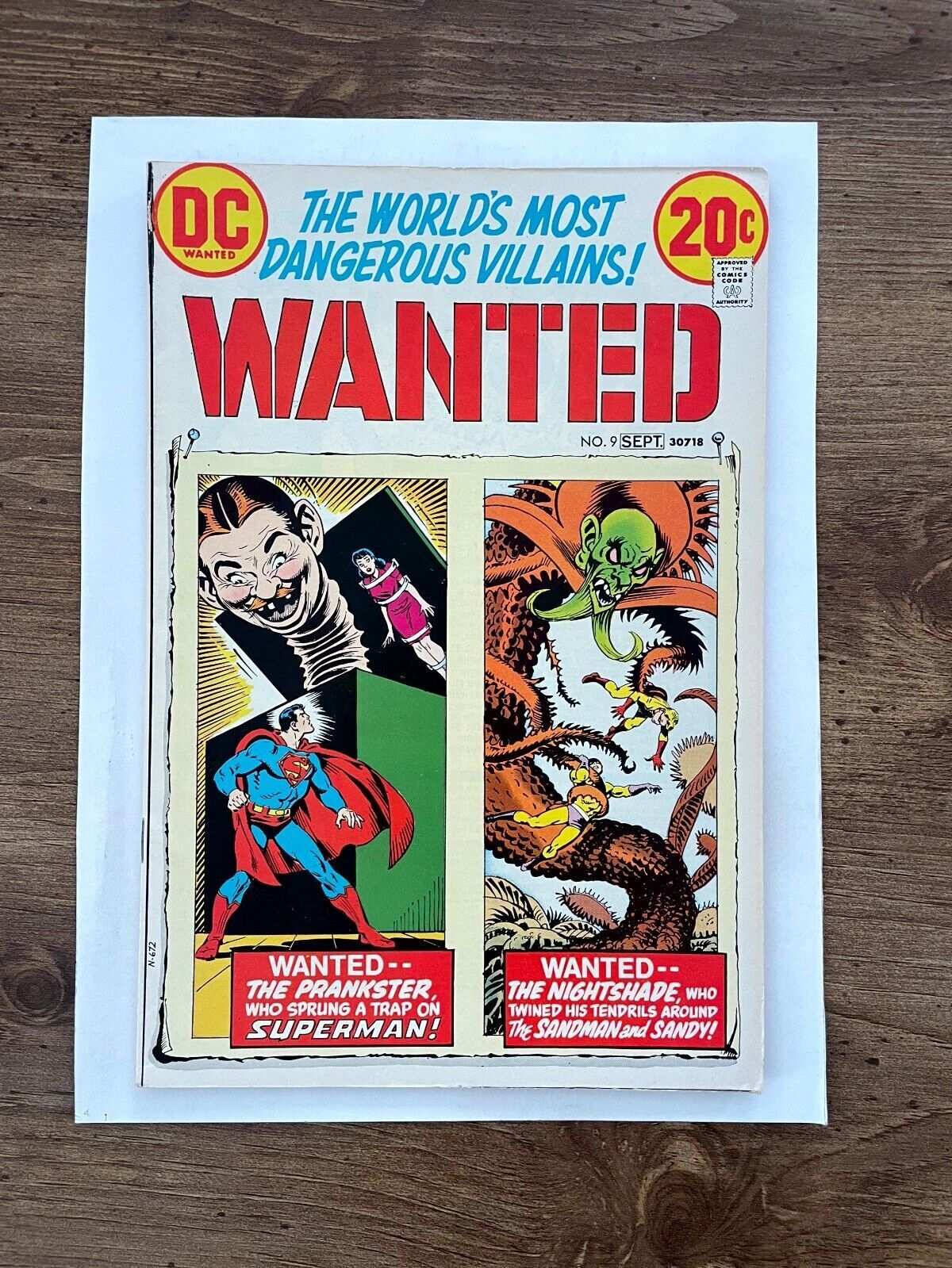Wanted # 9 NM- DC Bronze Age Comic Book Superman Batman Flash Aquaman ...