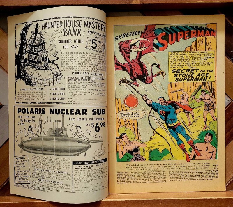 Action Comics #350 FN- (DC 1967) Ft. "Stone AGE Superman" Batman, Green ...