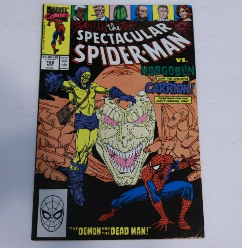 The Spectacular Spider-Man #162 Mar 1990 Marvel Hobgoblin Carrion ...