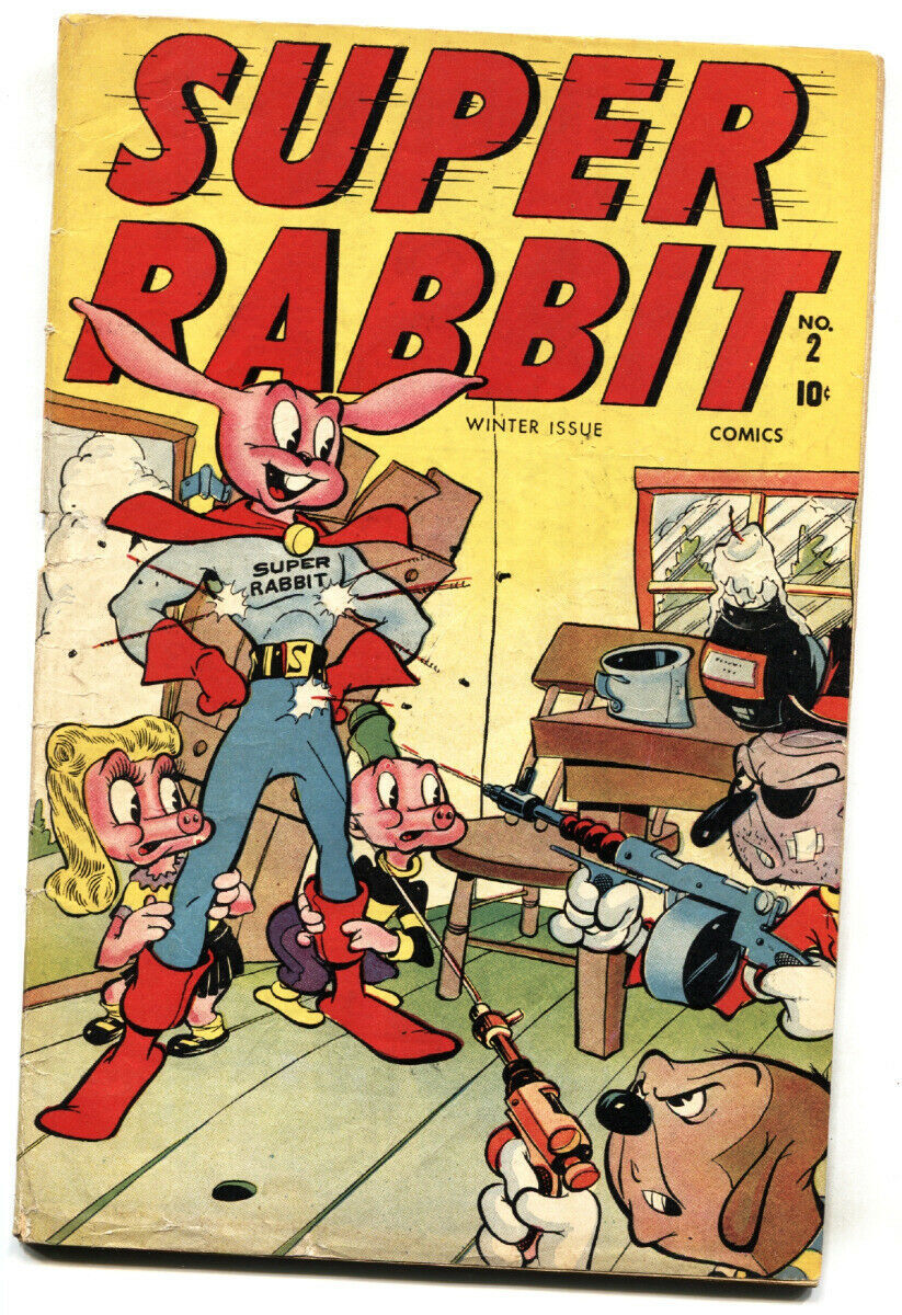 Super Rabbit #2 Golden-Age comic-1944-Timely-Super Rabbit-WWII-Nazi ...