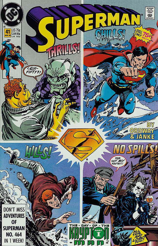 Superman (2nd Series) #41 VF ; DC | Day of the Krypton Man 1 Lobo ...