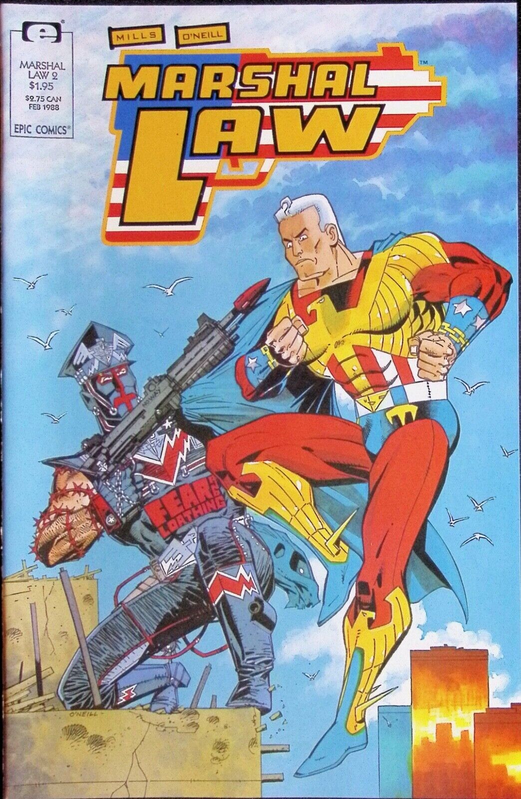 MARSHAL LAW Comic Issue 2 — Post Apocalyptic Sci Fi — 1988 Marvel/Epic ...