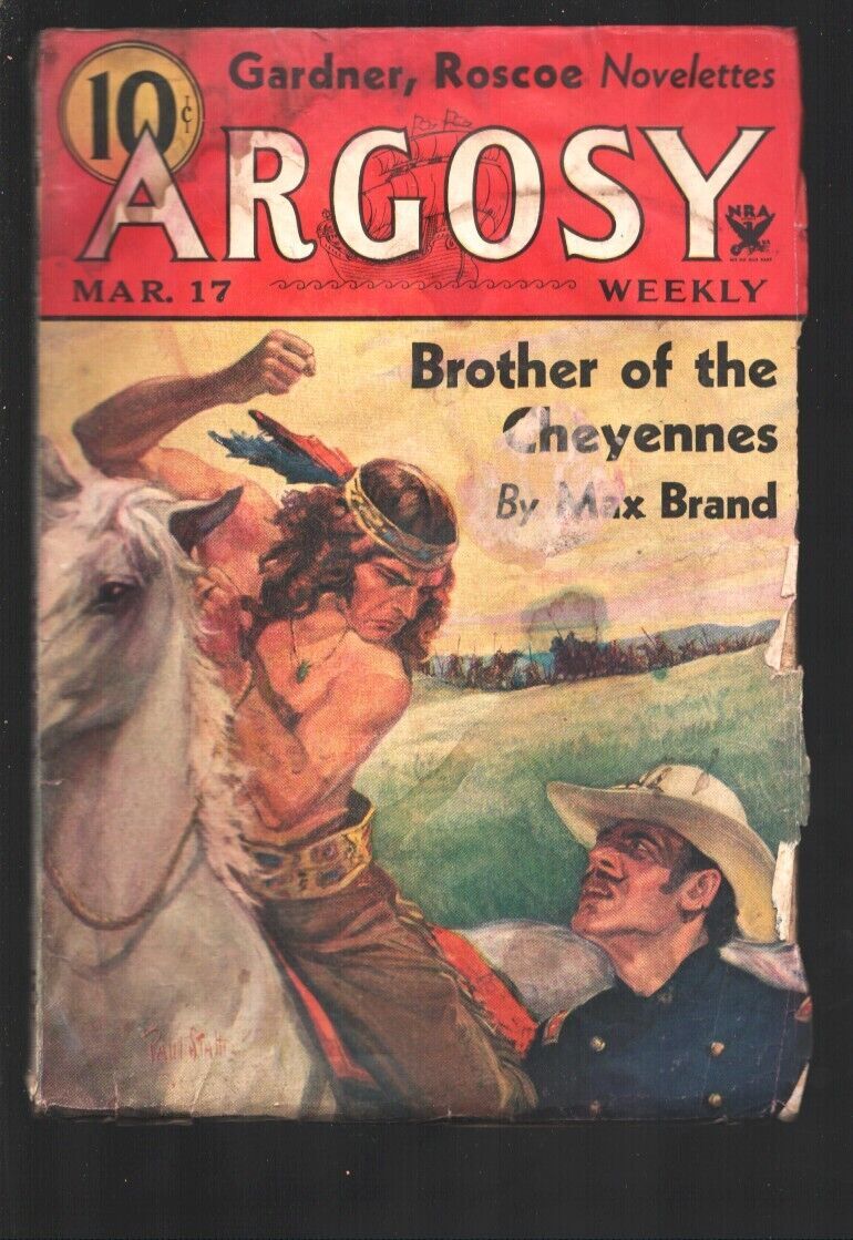 Argosy 3/17/1934-'Brother of the Cheyennes" by Max Brand-"Jungle Girl ...