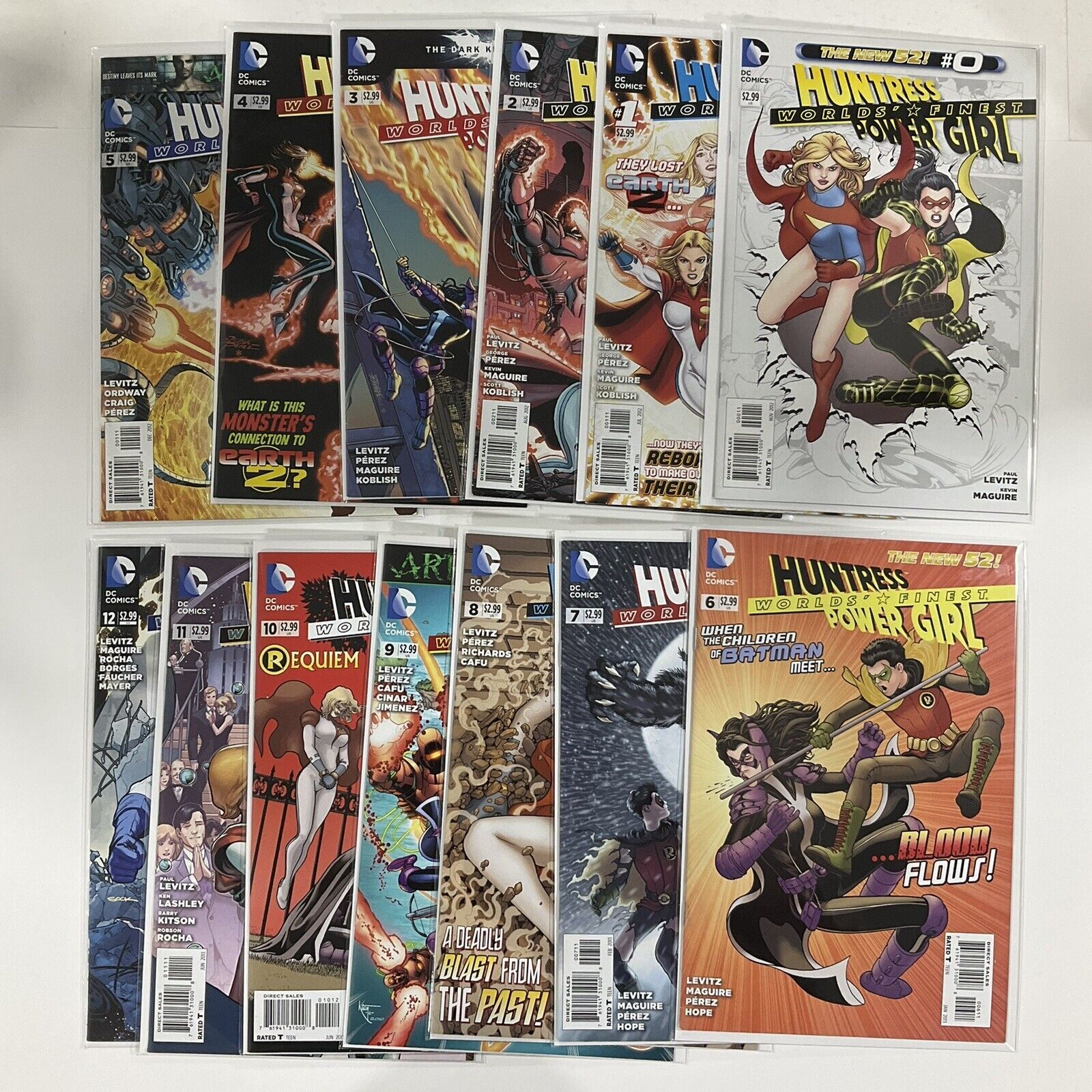 Worlds Finest Huntress Power Girl New 52 0-12 0 1 2 3 4 5 6 7 8 9 10 11 ...