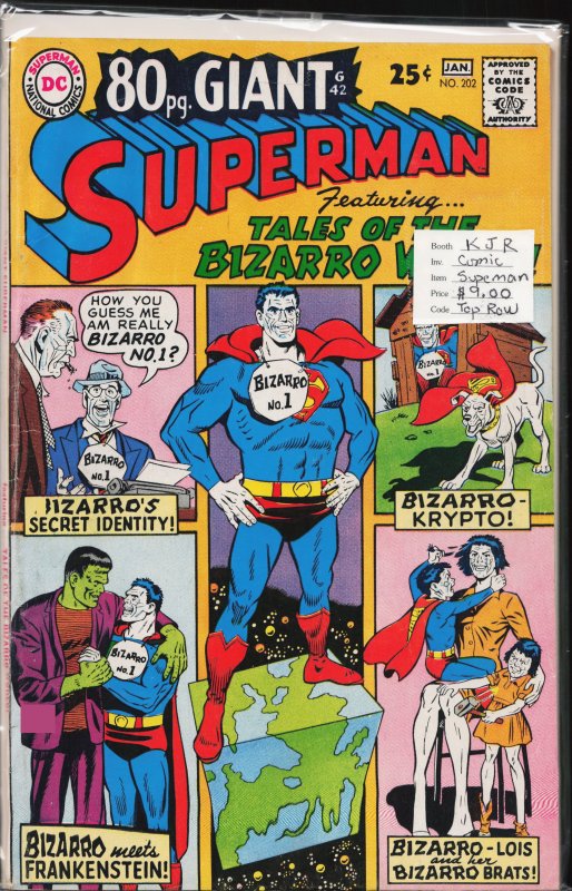Superman #202 (1968) Superman | Comic Books - Silver Age, DC Comics ...