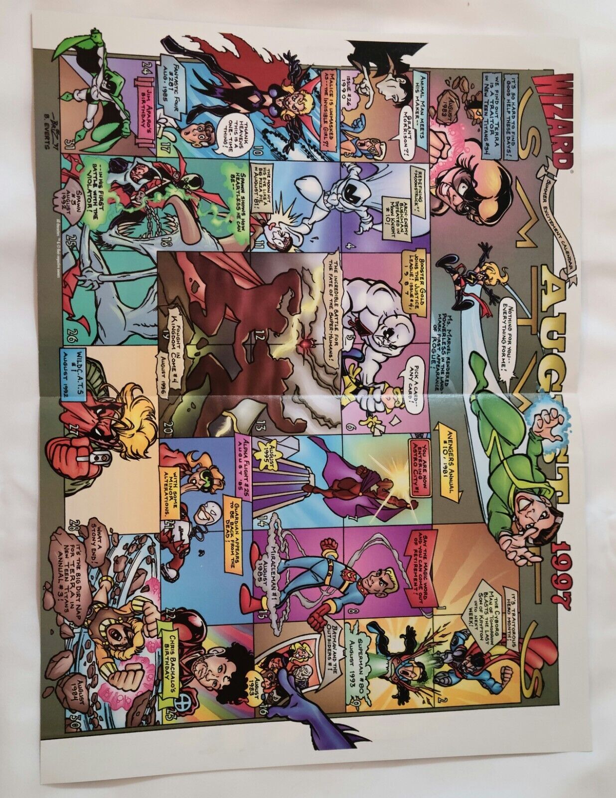 Blink Poster (Marvel Comics 1997) Wizard Promo, X-Men, Invinsibles, 10 ...