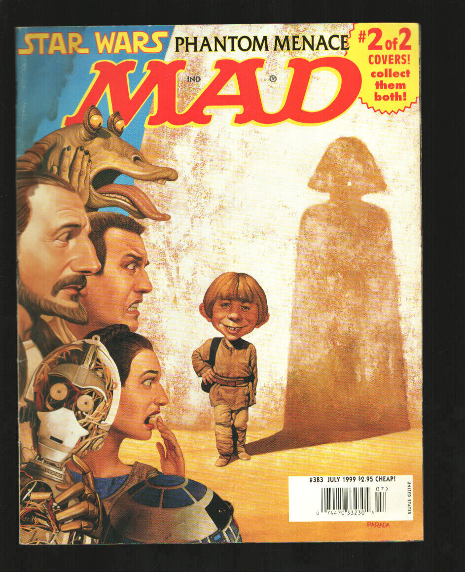MAD Magazine #383 1999-Star Wars-Phantom Menace-Art by Sergio Aragones ...