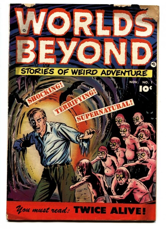 Worlds Beyond #1 comic book 1951 Horror Pre-Code Zombies Powell art ...