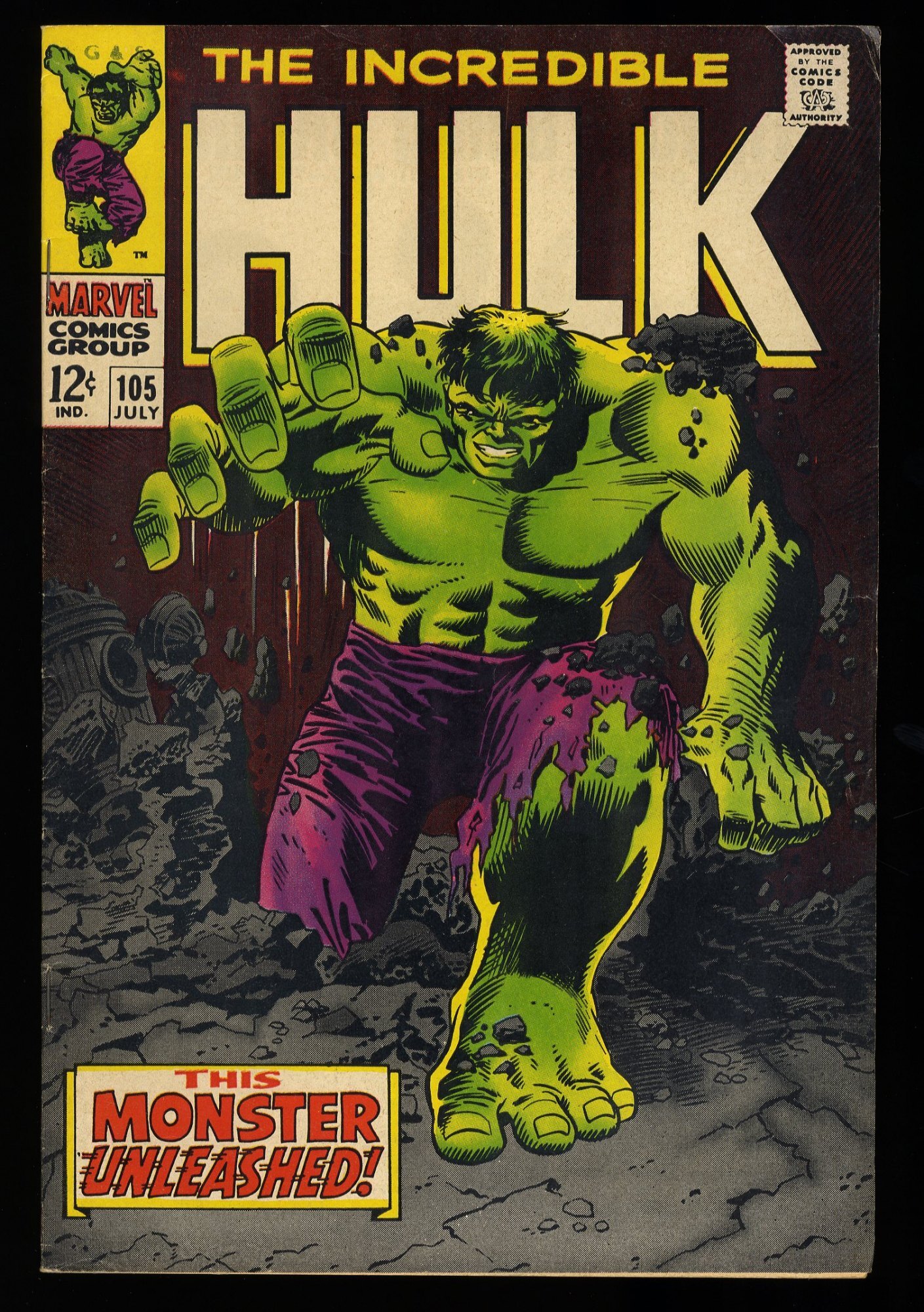 Incredible Hulk #105 VF- 7.5 1st Appearance Missing Link! | Comic Books ...