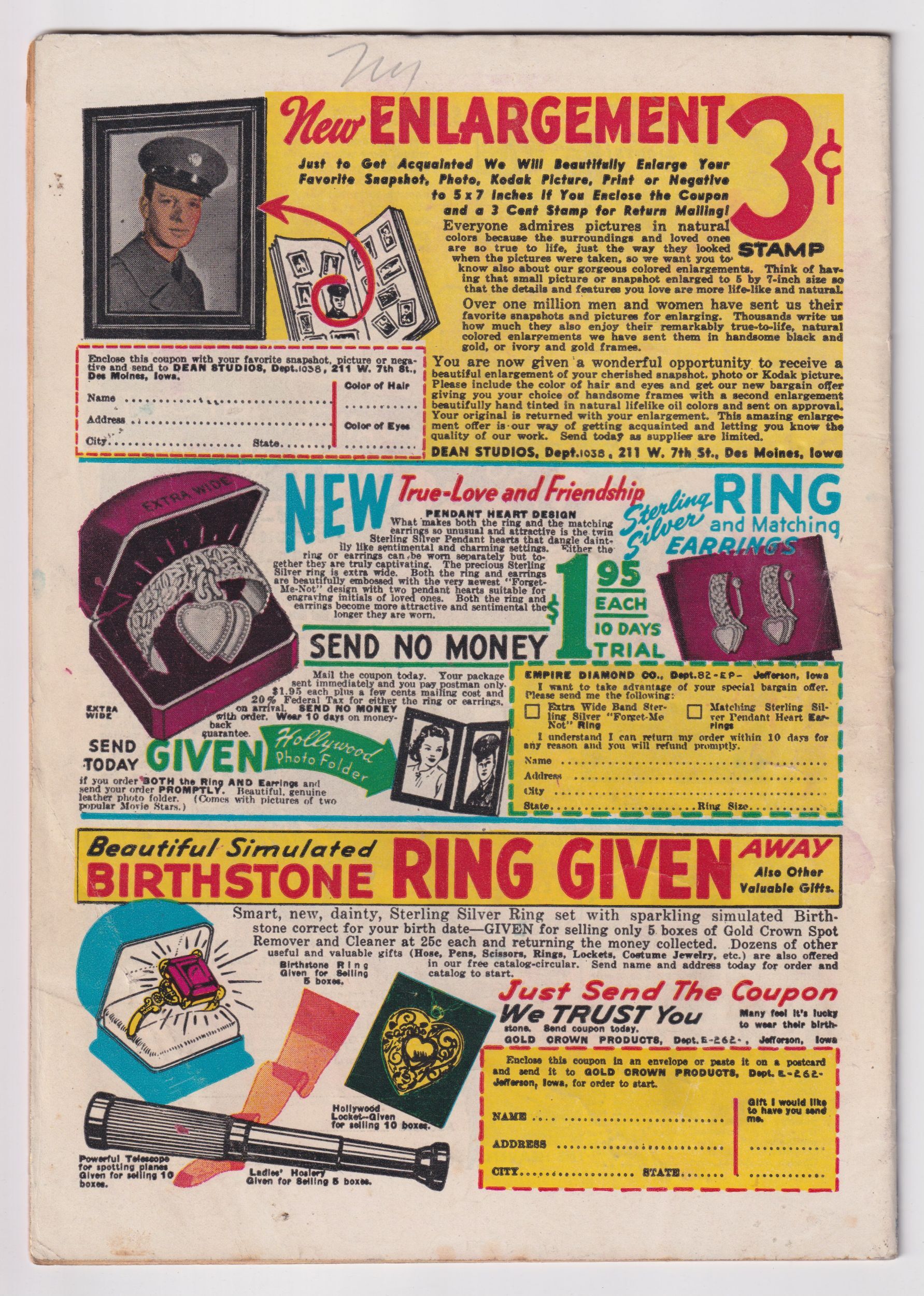 Meteor Comics (1945) SCARCE! Golden age! Gil Kane cover, topless ...