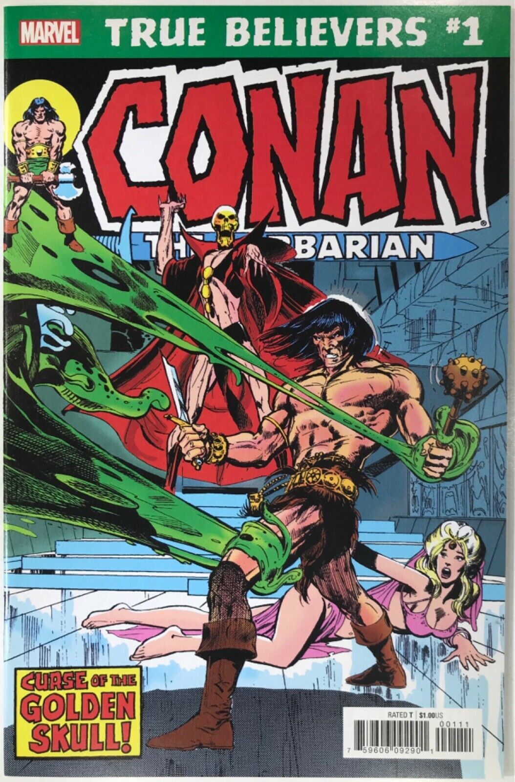 CONAN THE BARBARIAN TRUE BELIEVERS Comic Curse of the Golden Skull ...