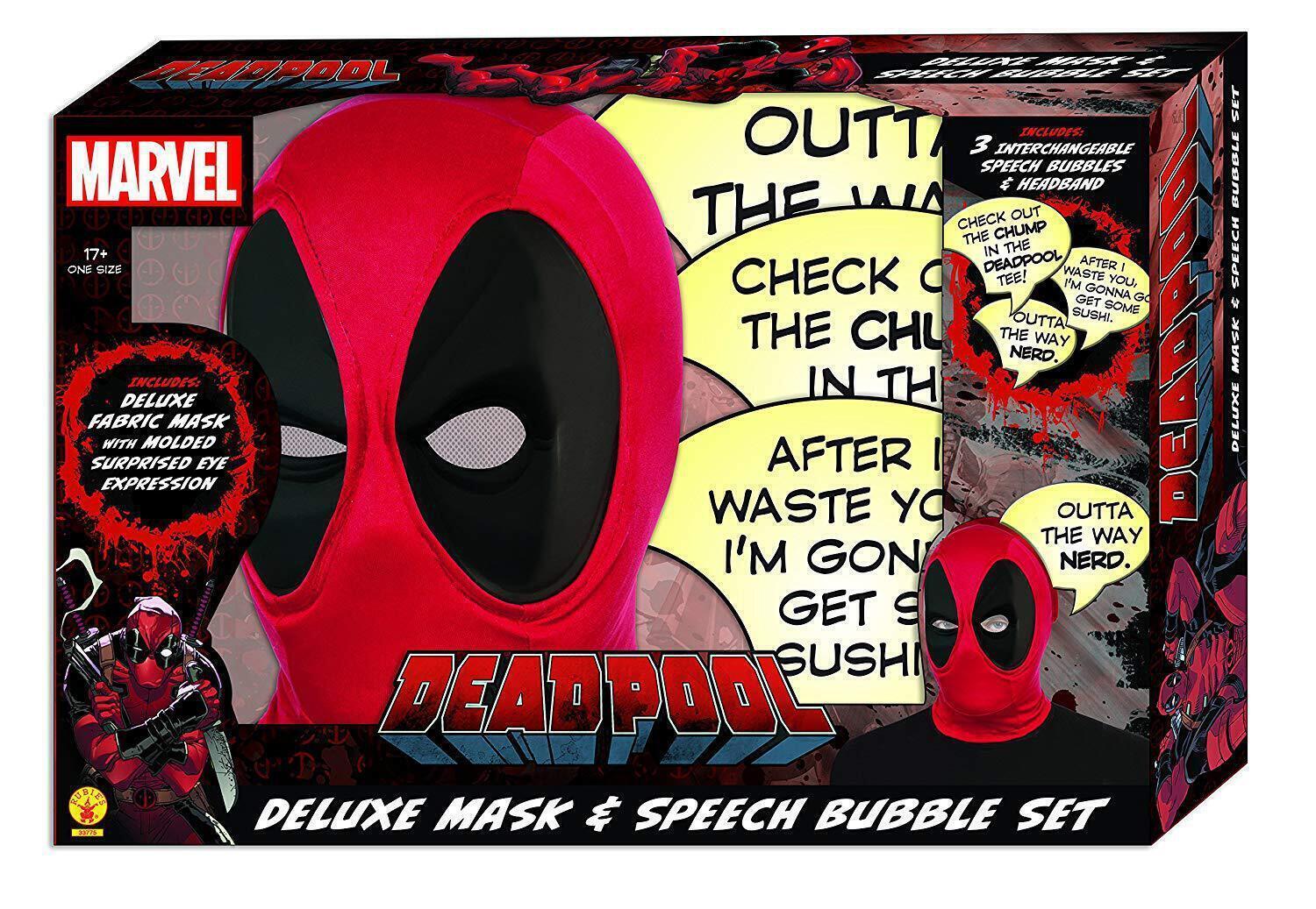 Rubies Costumes Marvel Deadpool Deluxe Mask & Speech Bubble Box Set | Comic Books - Modern Age ...