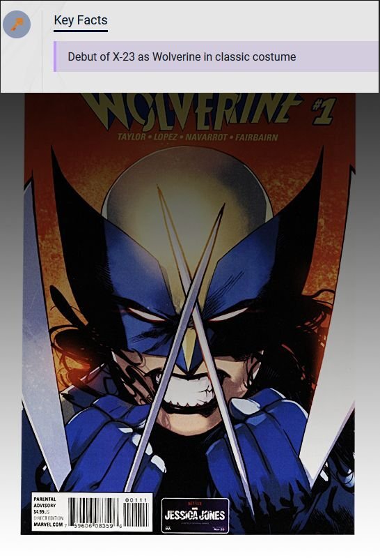 All-New Wolverine #1 KEY 1st Wolverine Costume Variant MCU X-Men Laura ...