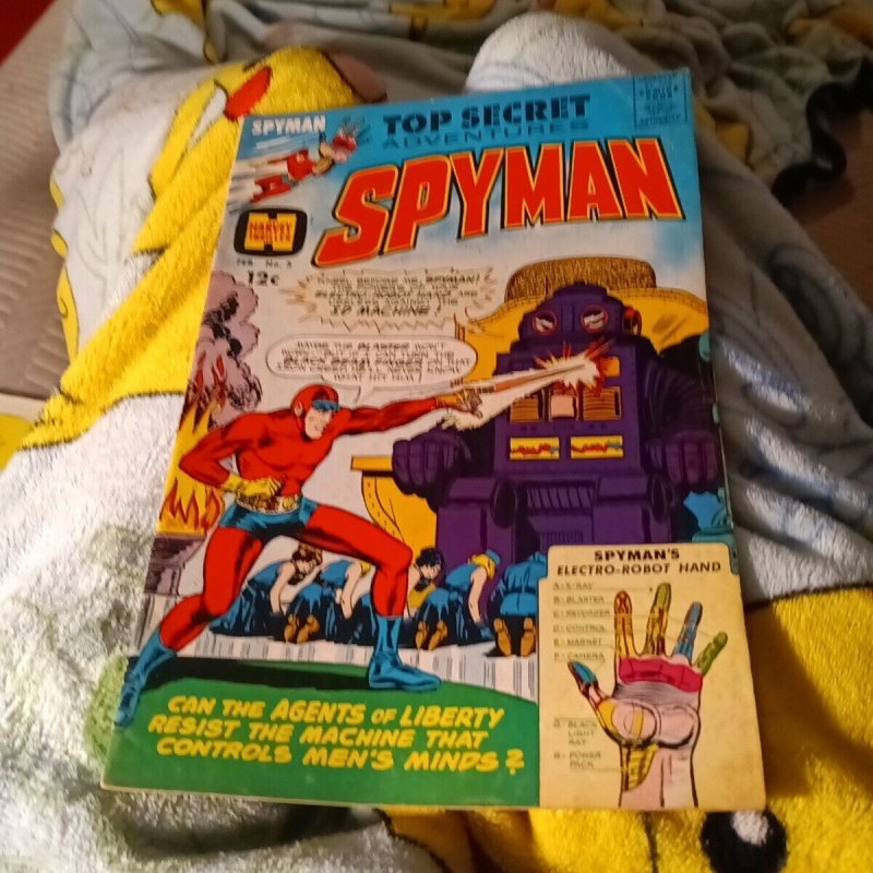 Spyman Complete Series 1-3 Harvey Comic Origin 1st Sterenko ...